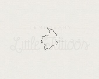 Colombia Map Tattoos - Etsy