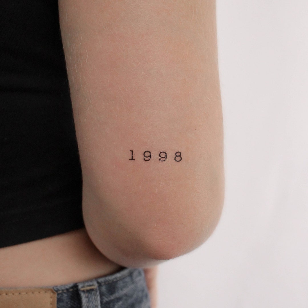 Tatuaje temporal del año de nacimiento de 1998 juego de 3 - Etsy México