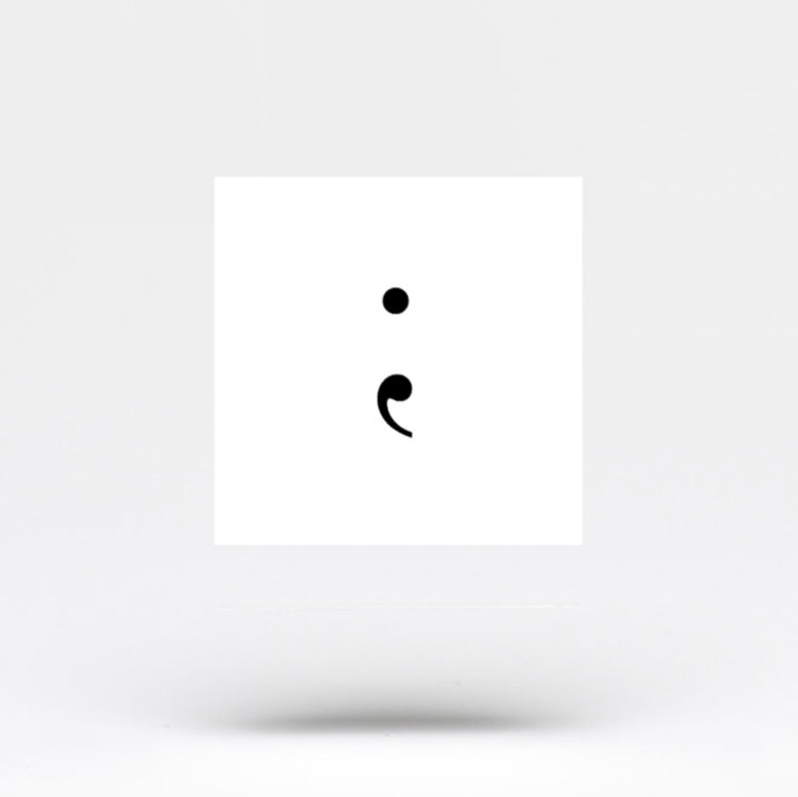 Small Semicolon Temporary Tattoo Set of 3 | Etsy