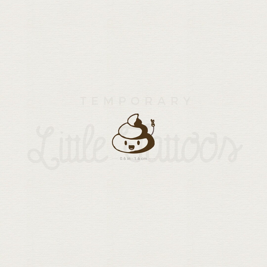 Pile of Poop Temporary Tattoo set of 3 - Etsy