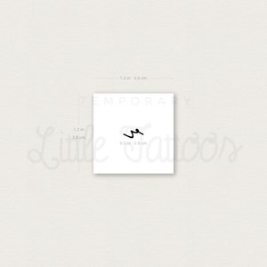 Handwritten Lowercase R Letter Temporary Tattoo (set of 3) - Etsy