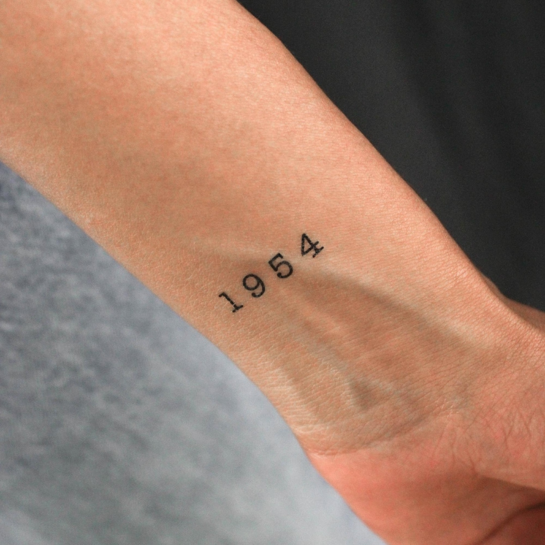 1954 Birth Year Temporary Tattoo (set of 3) - Etsy