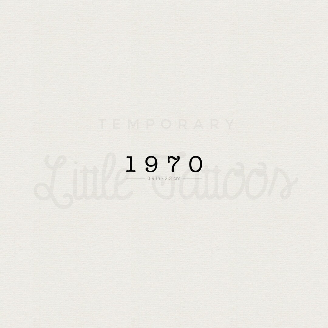 1970 Birth Year Temporary Tattoo set of 3 - Etsy