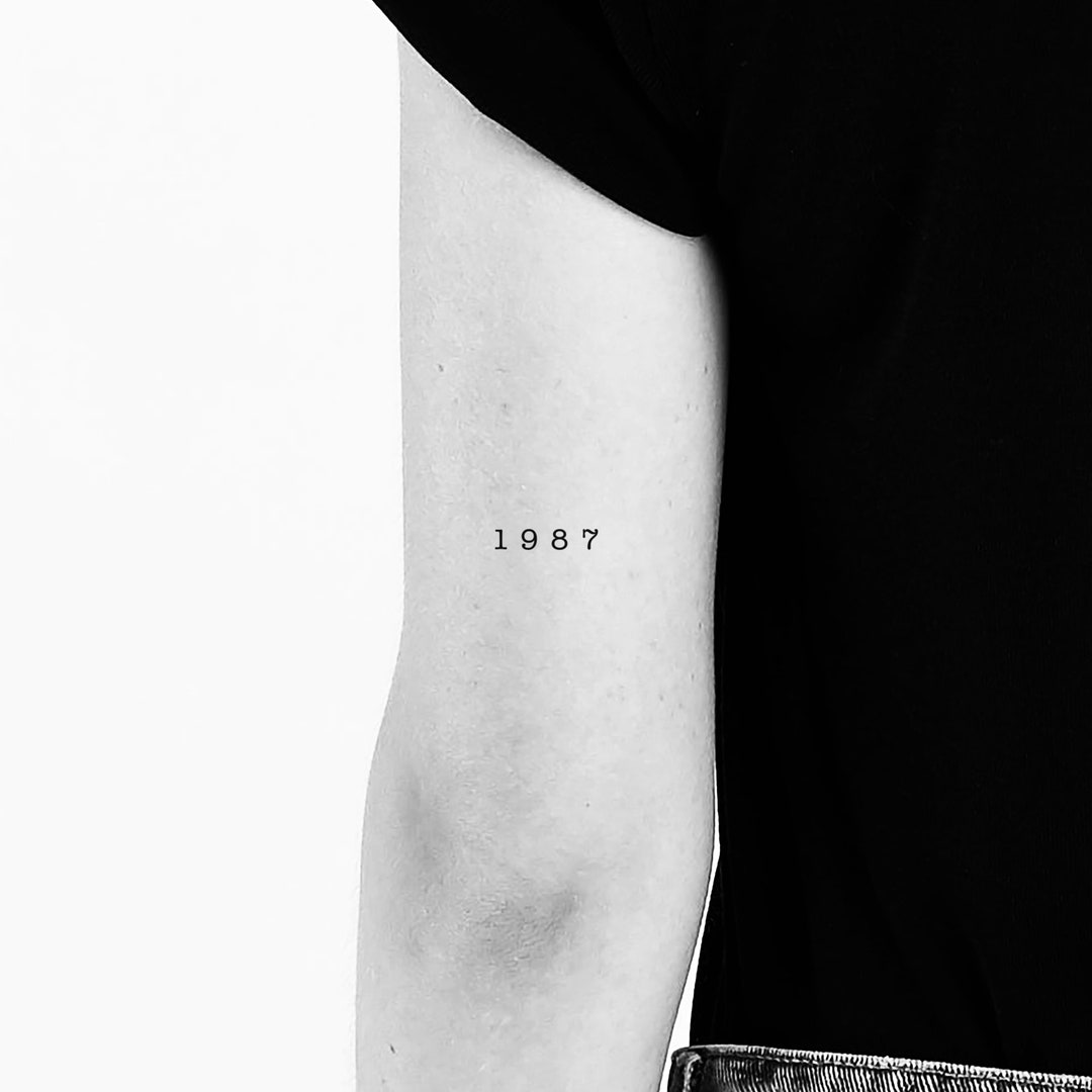 1987 Birth Year Temporary Tattoo set of 3 - Etsy