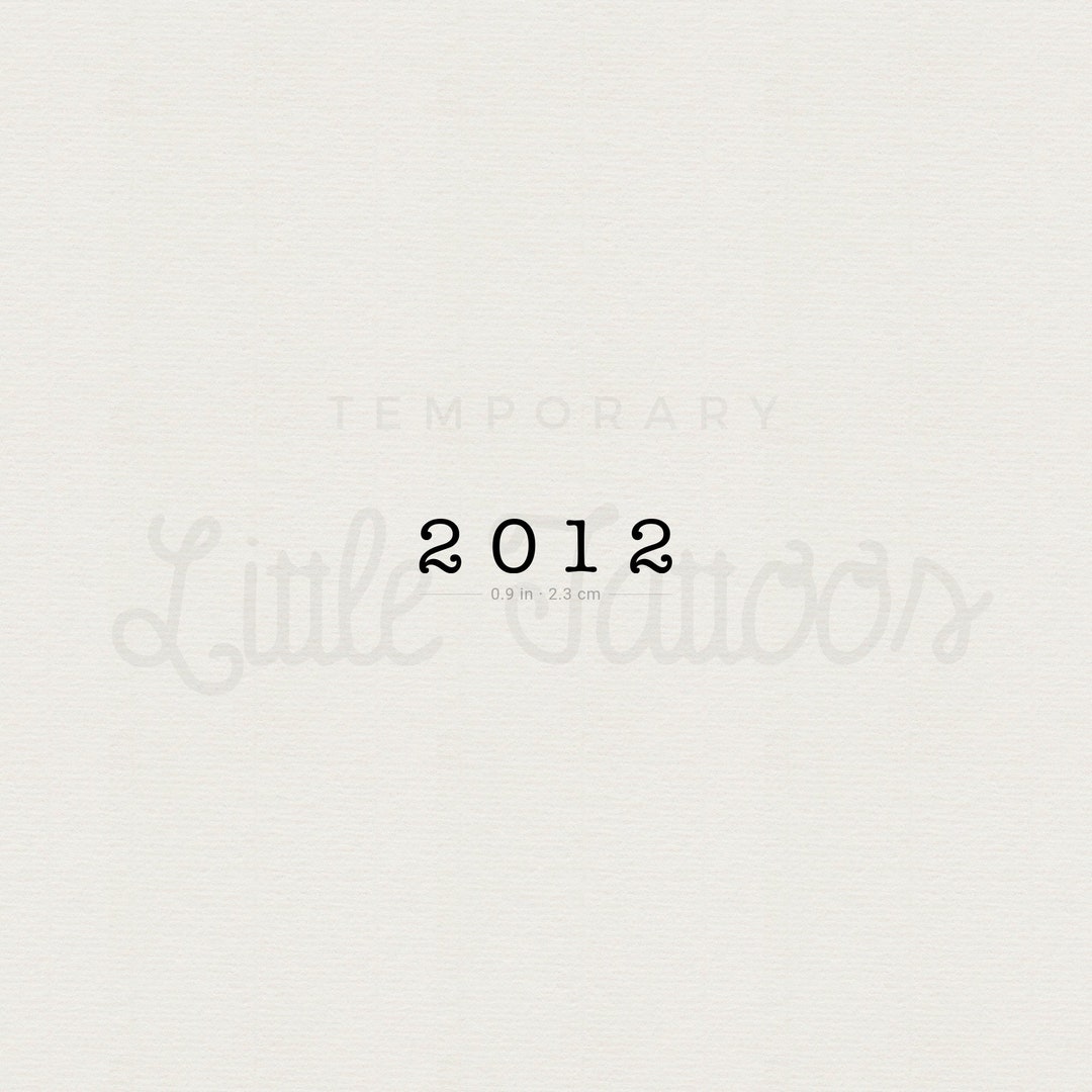 2012 Birth Year Temporary Tattoo set of 3 - Etsy