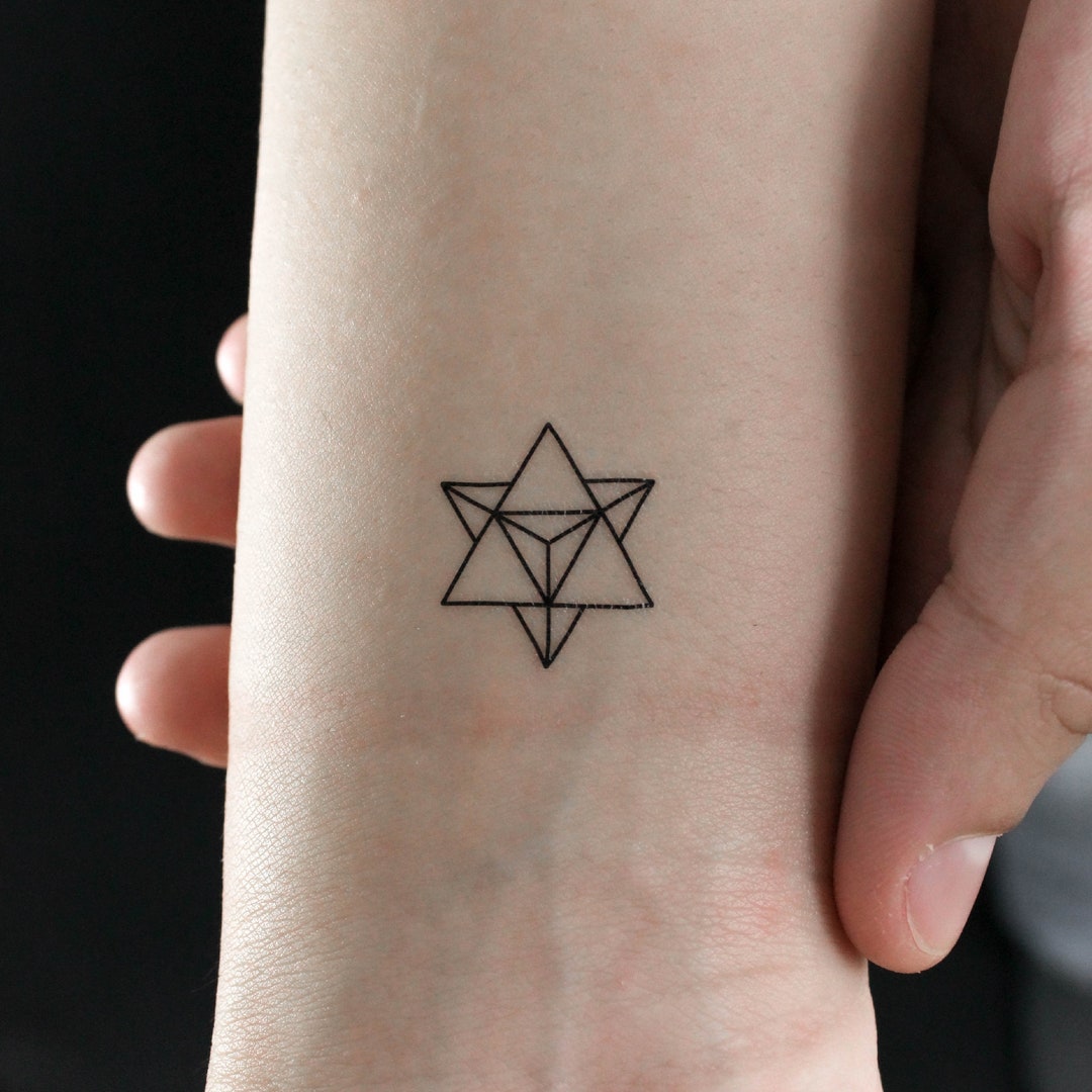 Merkaba Temporary Tattoo (set of 3) - Etsy