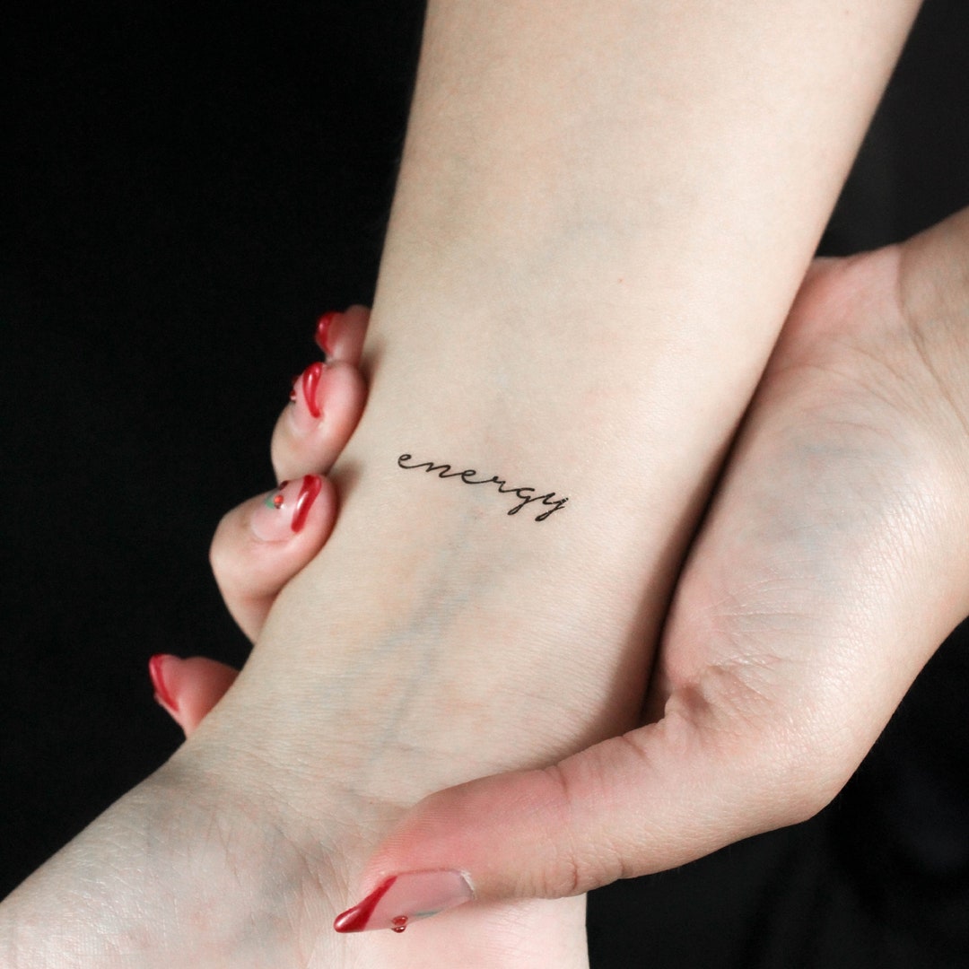 Energy Temporary Tattoo (set of 3) - Etsy
