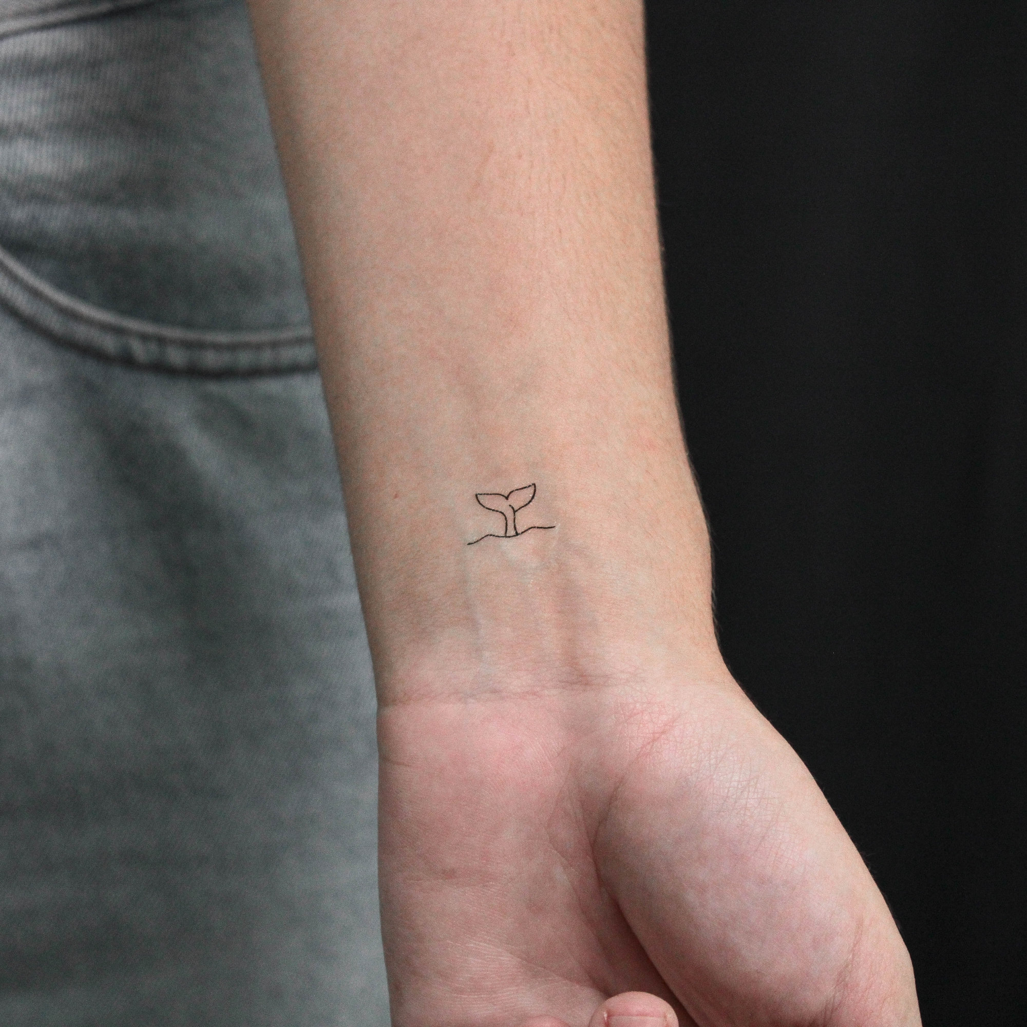 Tatuaggio Contorno Delfino Tatuaggio Temporaneo Delfino