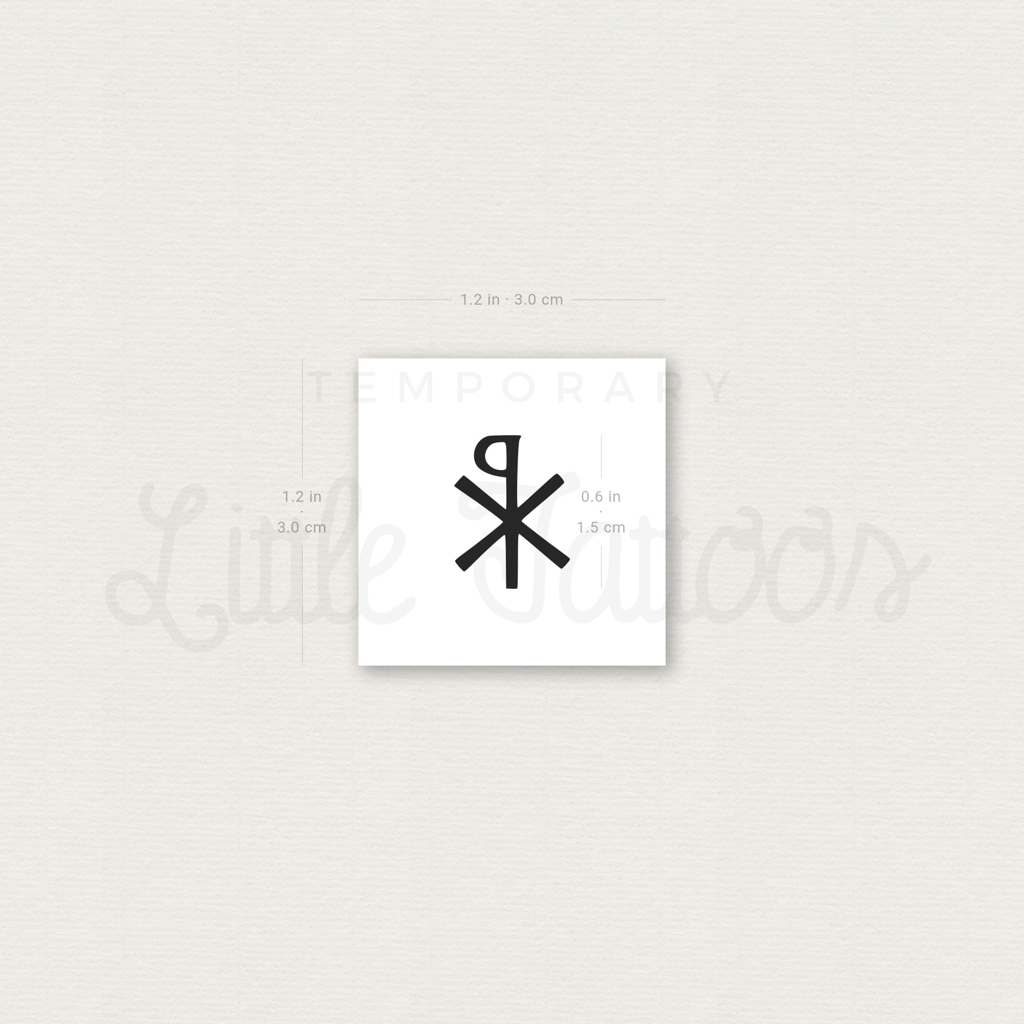 Small Chi Rho Temporary Tattoo (set of 3) - Etsy