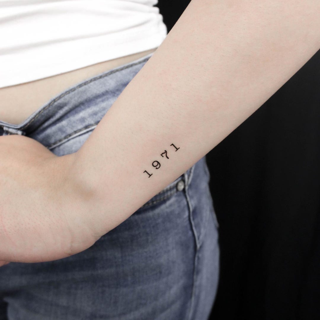 1971 Birth Year Temporary Tattoo (set of 3) - Etsy