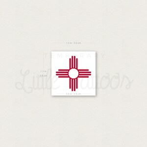 New Mexico Sun Temporary Tattoo (set of 3) - Etsy