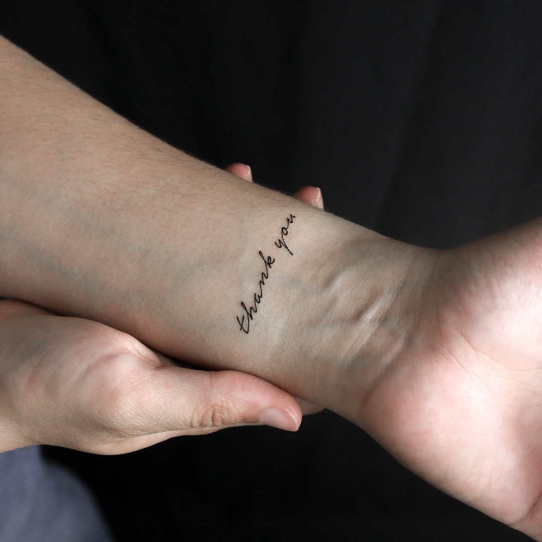 Thank You Temporary Tattoo (set of 3) - Etsy