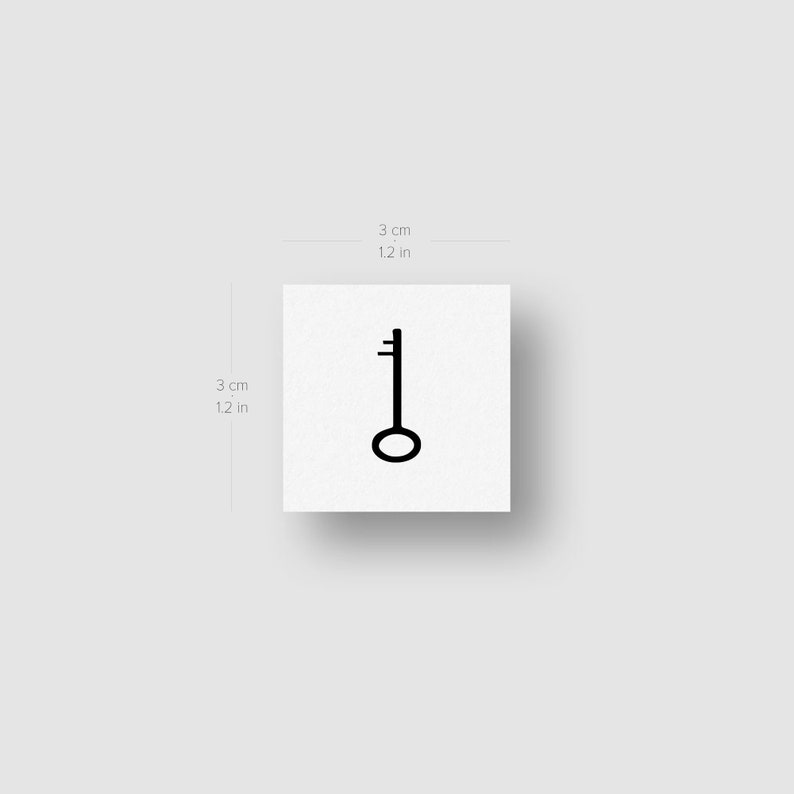 Minimalist Key Temporary Tattoo set of 3 - Etsy