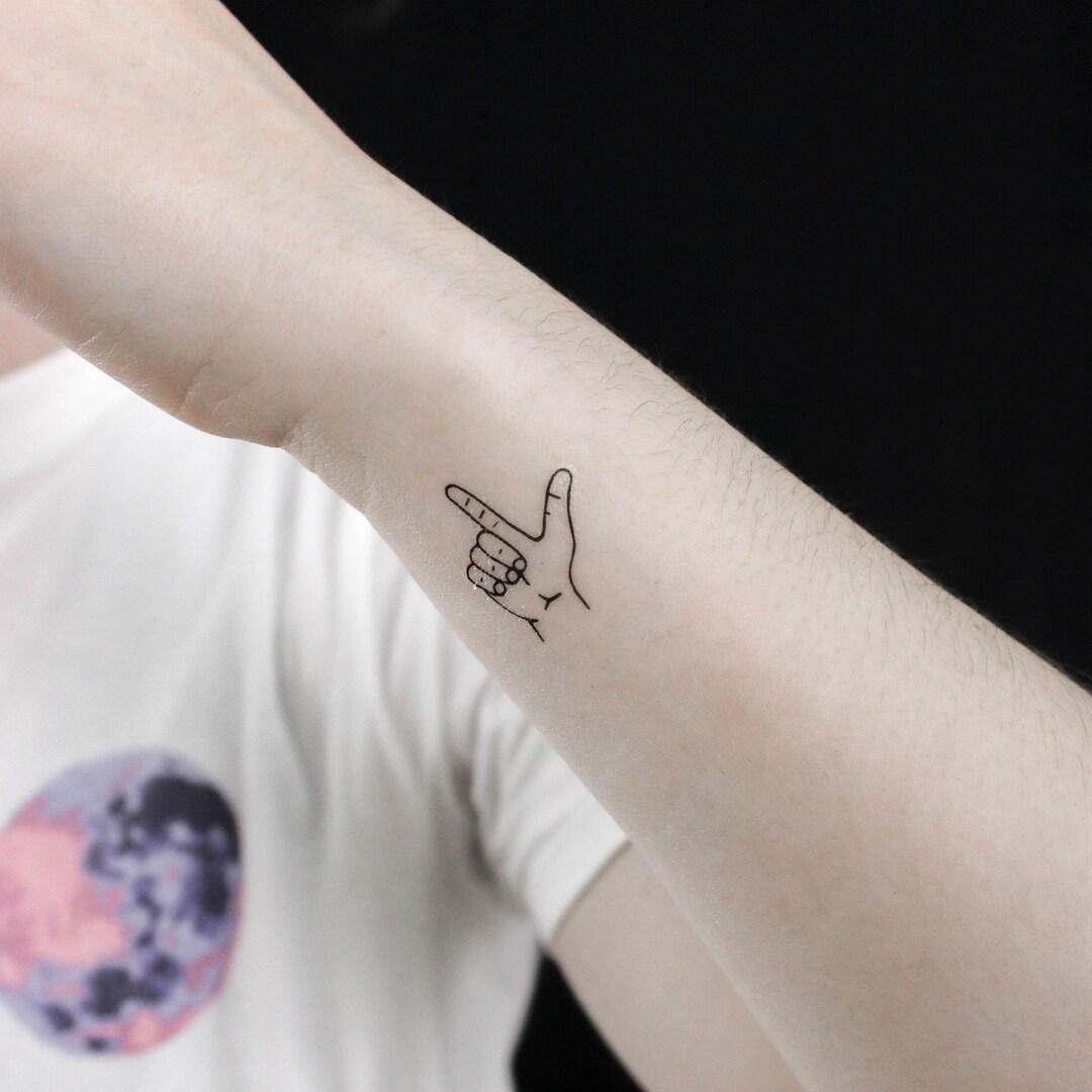 Loser Hand Gesture Temporary Tattoo (set of 3) - Etsy