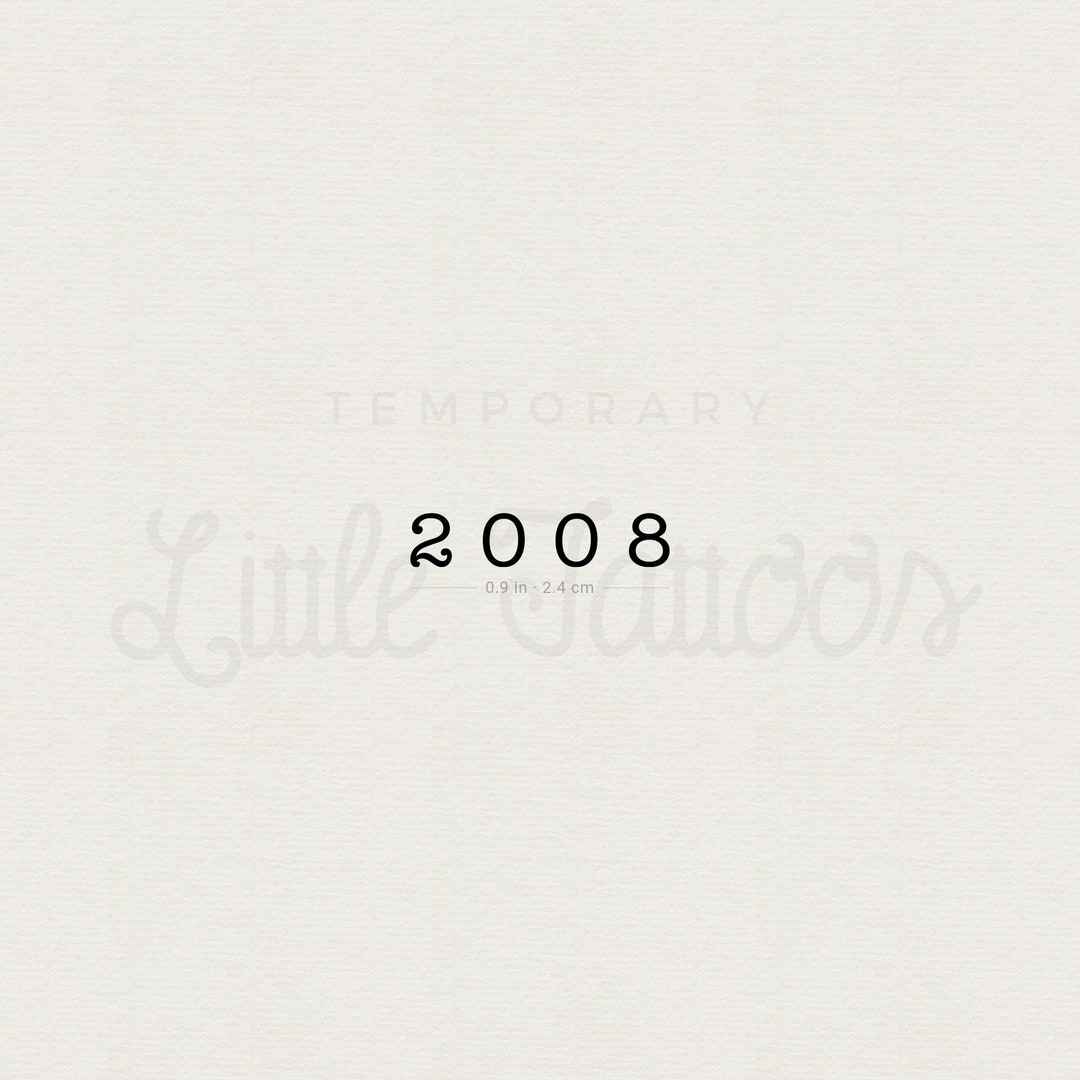 2008 Birth Year Temporary Tattoo set of 3 - Etsy