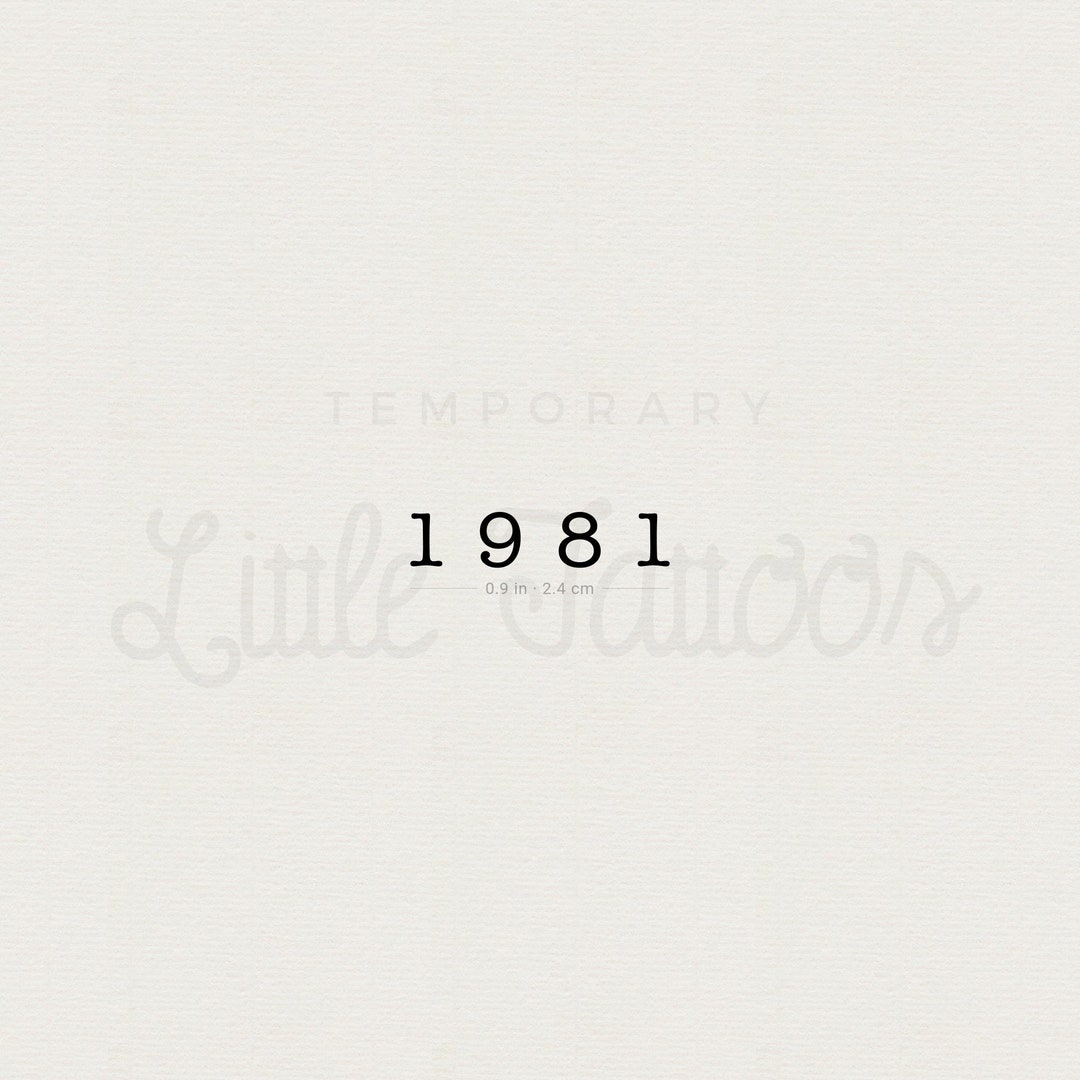 1981 Birth Year Temporary Tattoo set of 3 - Etsy