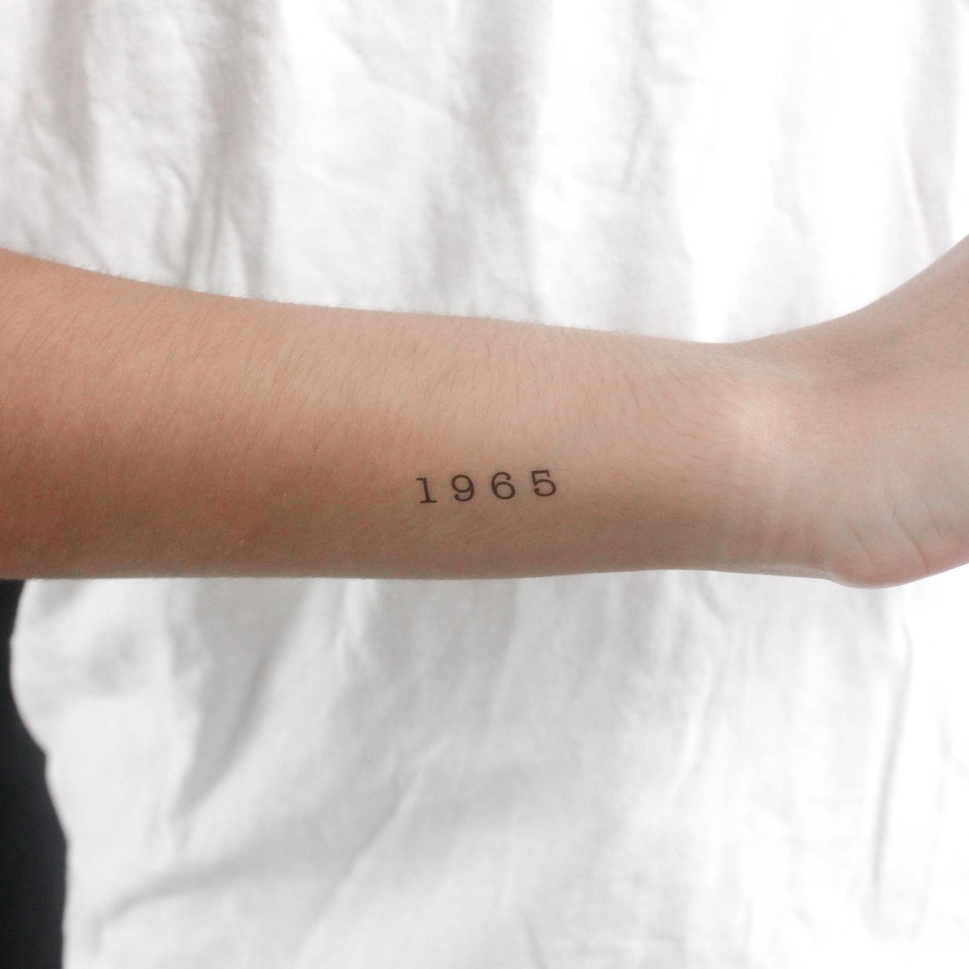 1965 Birth Year Temporary Tattoo (set of 3) - Etsy