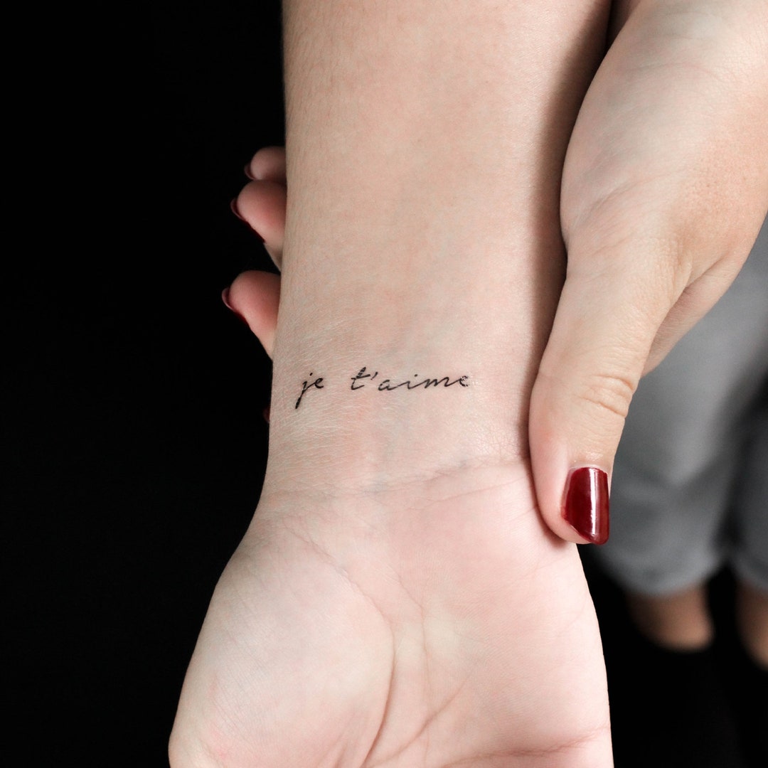 Je T'aime Temporary Tattoo (set of 3) - Etsy
