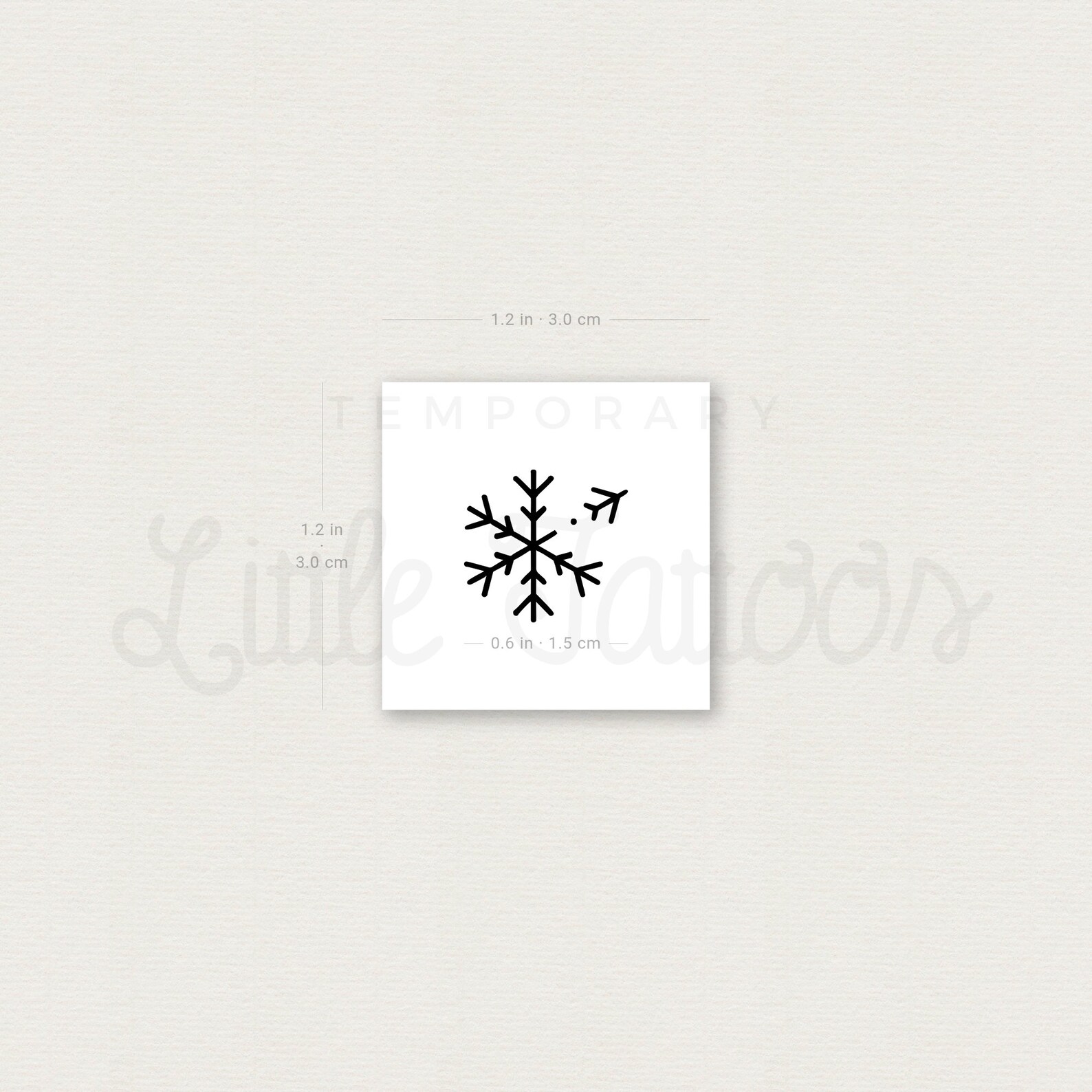 Airplane Snowflake Temporary Tattoo (set of 3) - Etsy