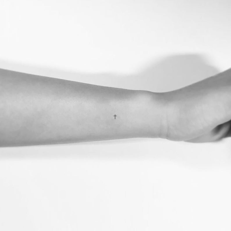 Micro Cross Temporary Tattoo set of 3 - Etsy