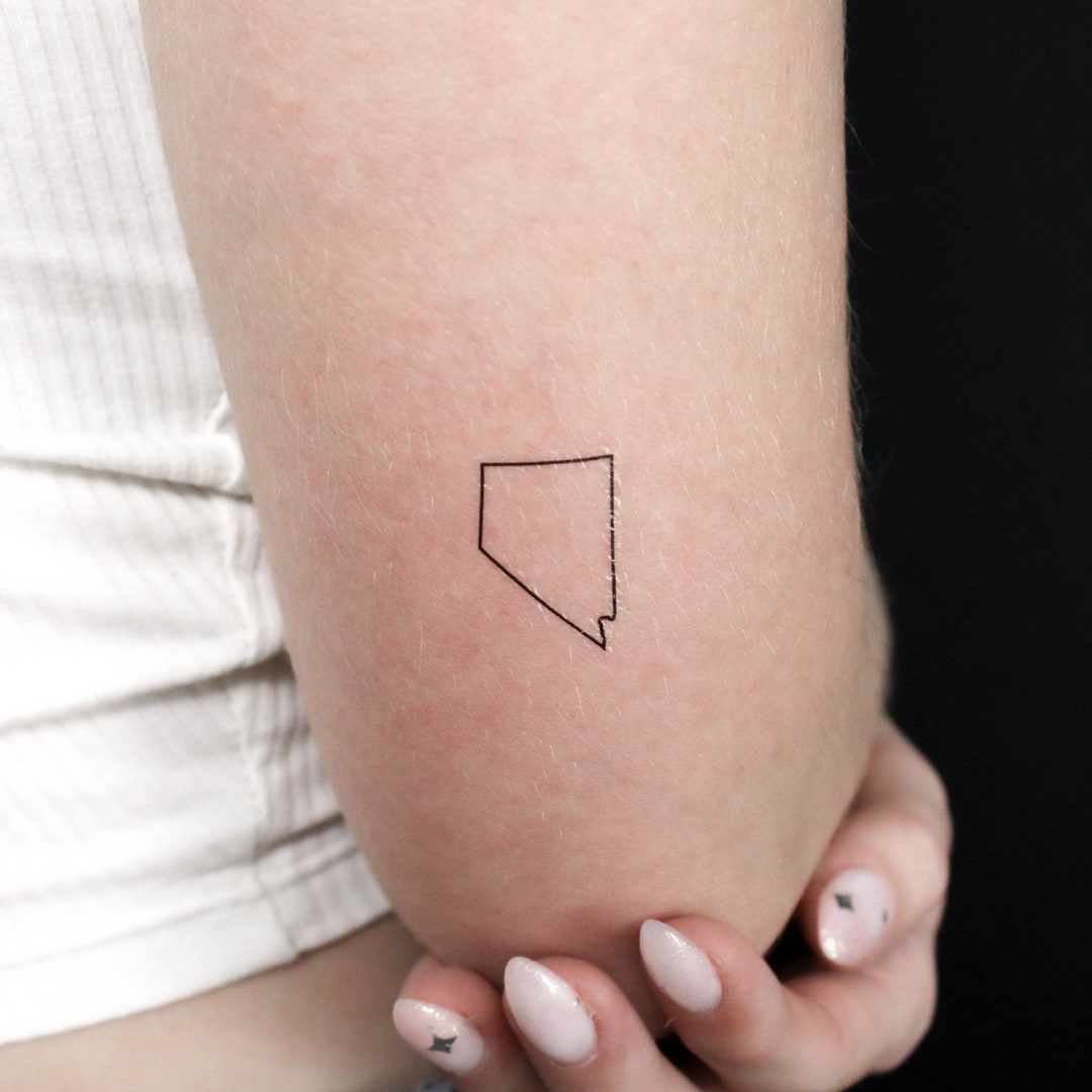 Nevada Map Outline Temporary Tattoo (set of 3) - Etsy
