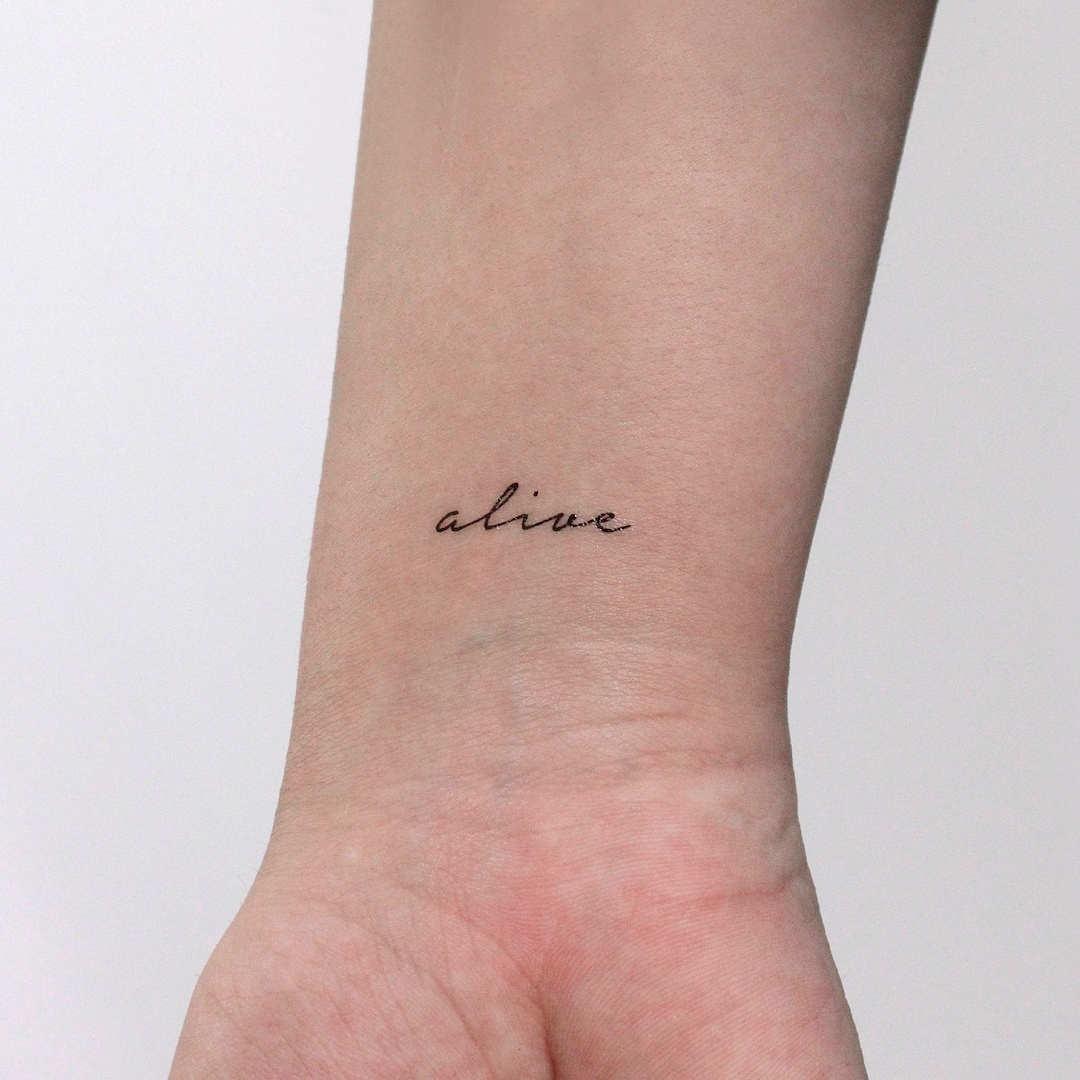 Alive Temporary Tattoo (set of 3) - Etsy