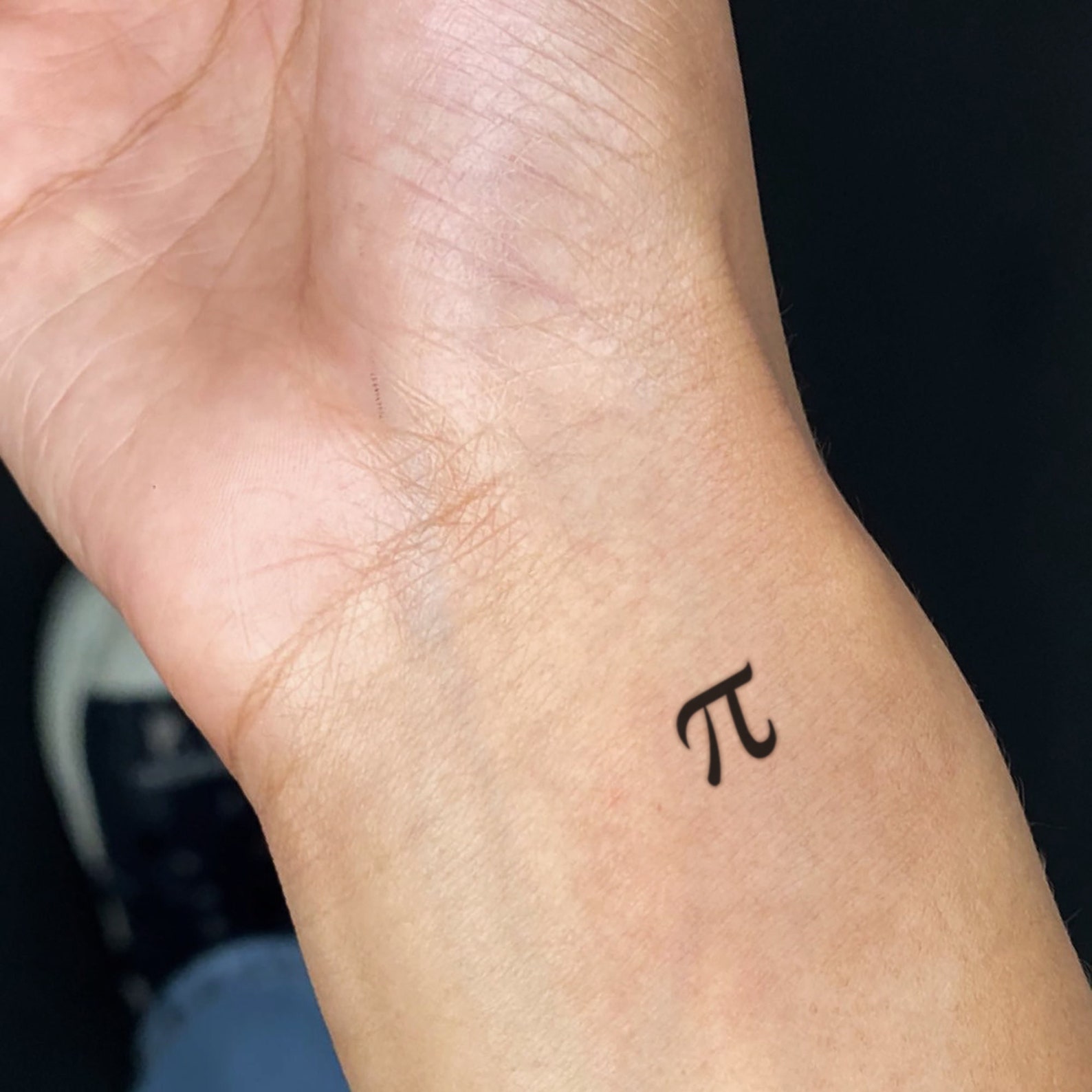 Greek Pi Letter Temporary Tattoo set of 3 | Etsy