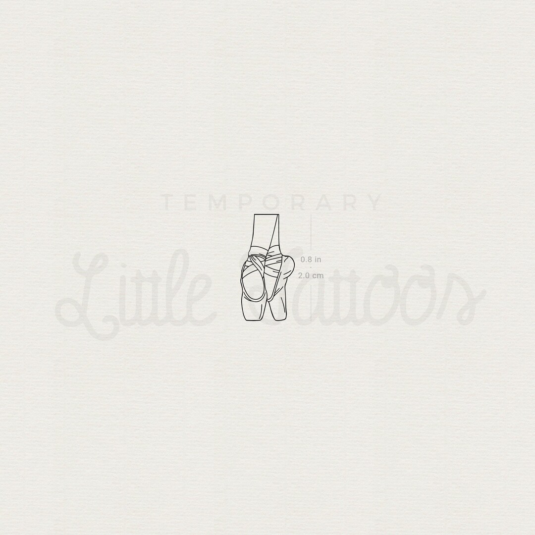 Pointe Shoes Temporary Tattoo set of 3 - Etsy