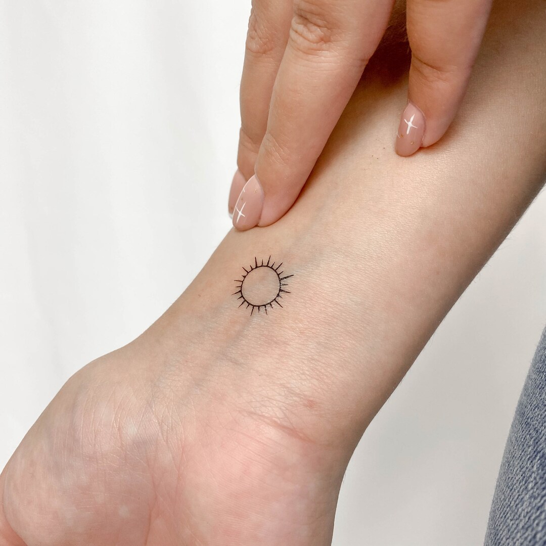 Shining Sun Temporary Tattoo (set of 3) - Etsy