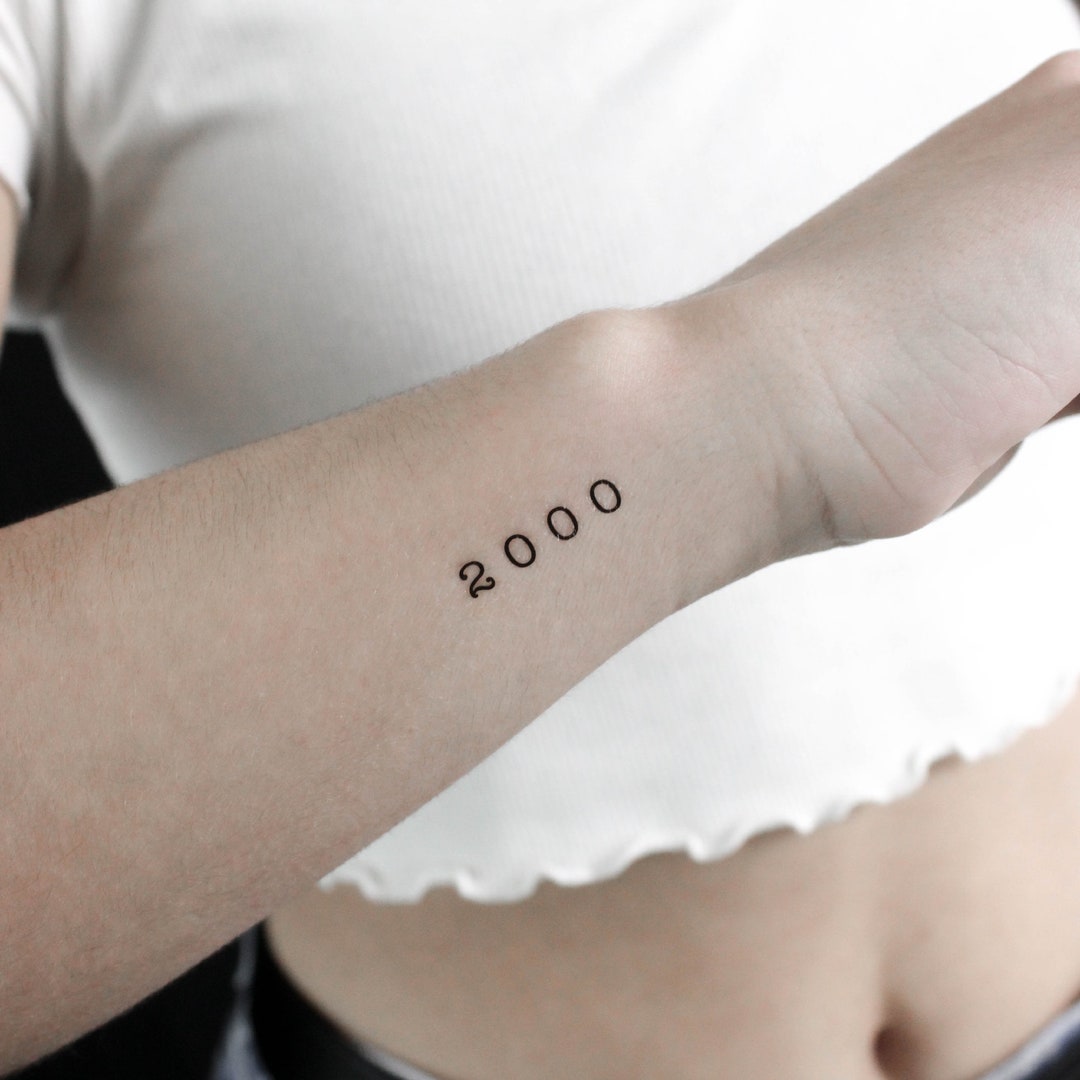 2000 Birth Year Temporary Tattoo (set of 3) - Etsy