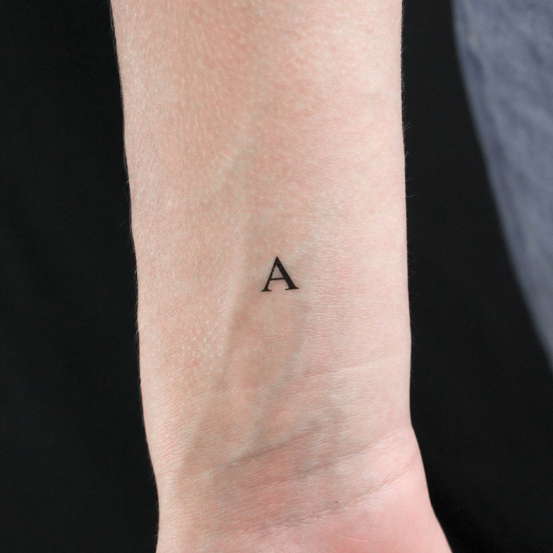 Uppercase Alpha Temporary Tattoo (set of 3) - Etsy