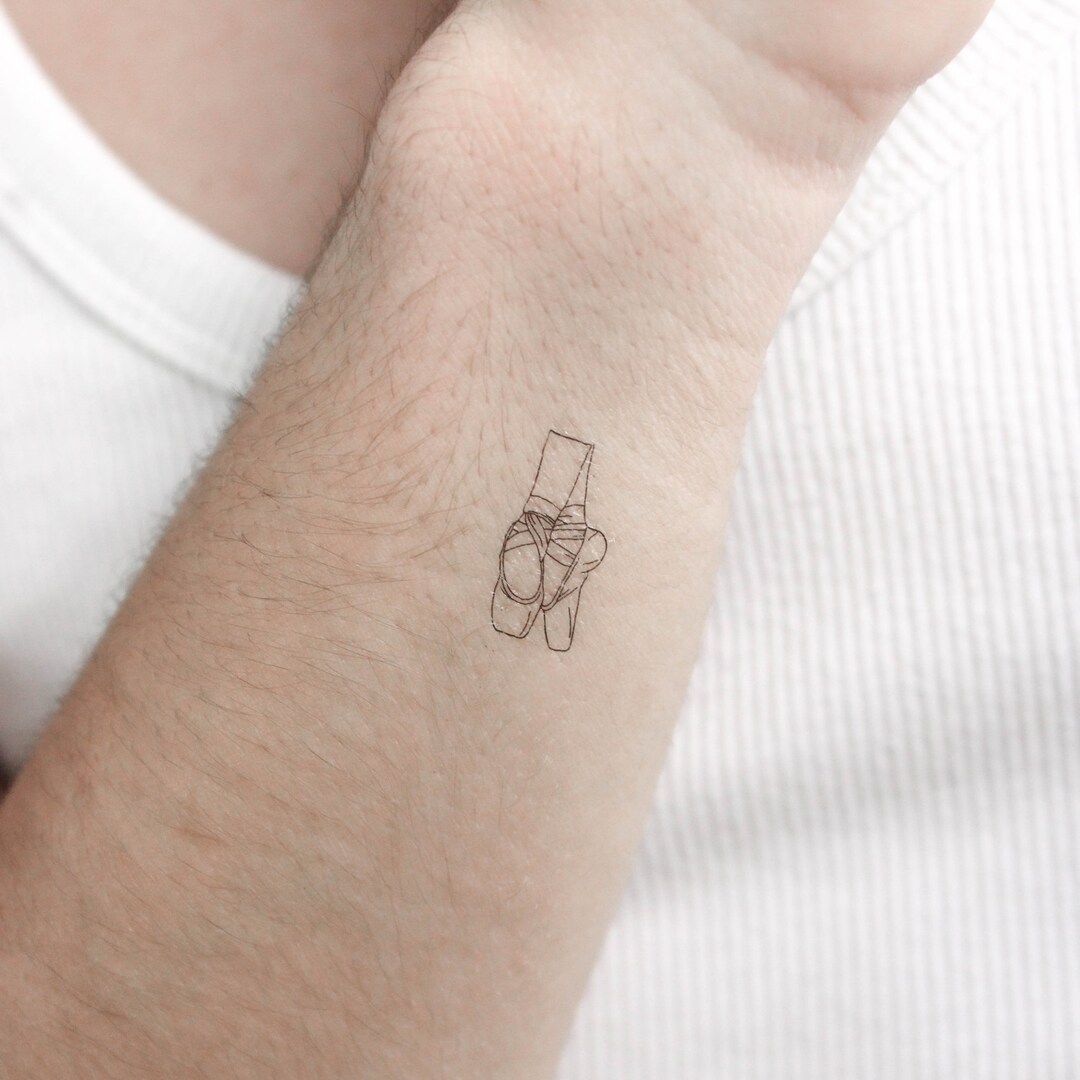 Pointe Shoes Temporary Tattoo (set of 3) - Etsy
