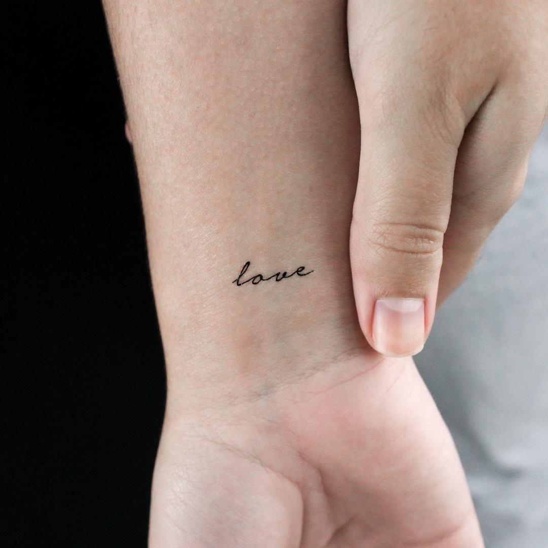 Love Temporary Tattoo (set of 3) - Etsy