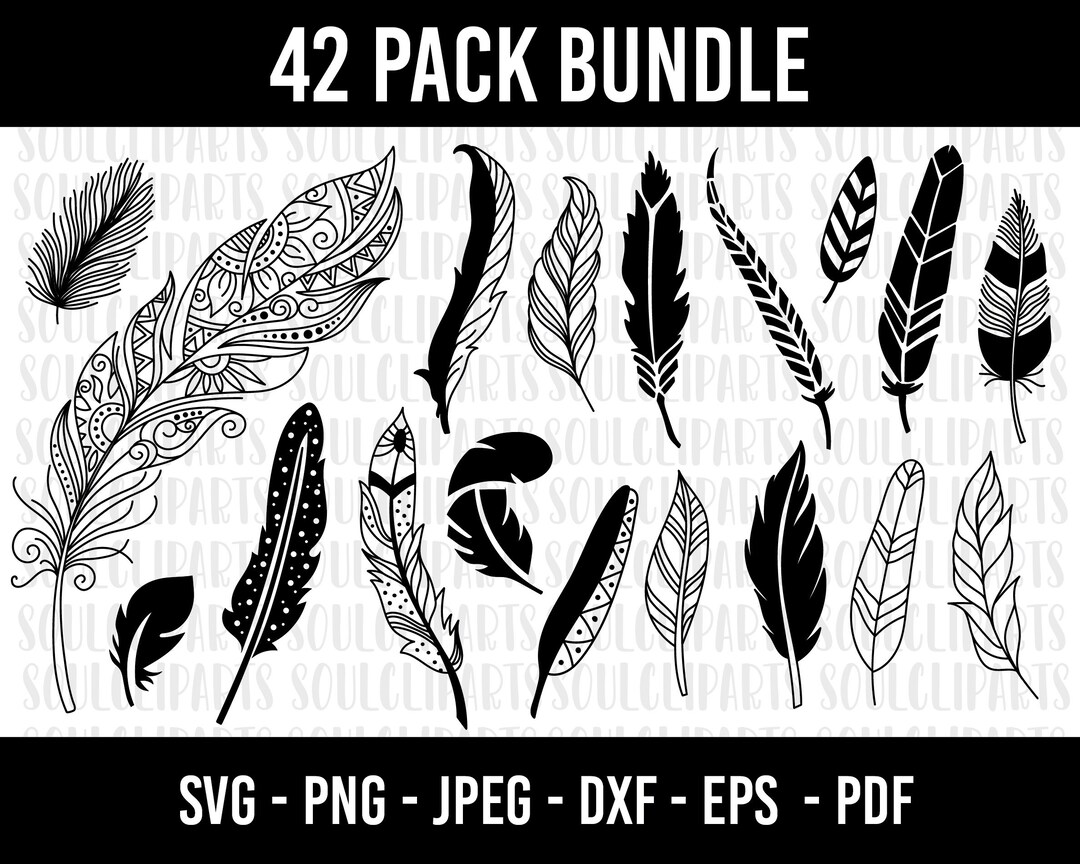 COD74-Feder-Svg / Feder Png / Vogel-Feder-Svg/realistisch, Boho und ...