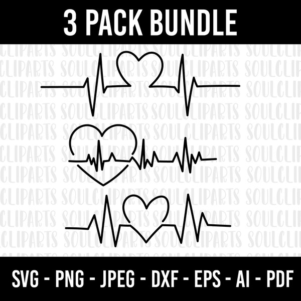 Heart Beat Svg - Etsy