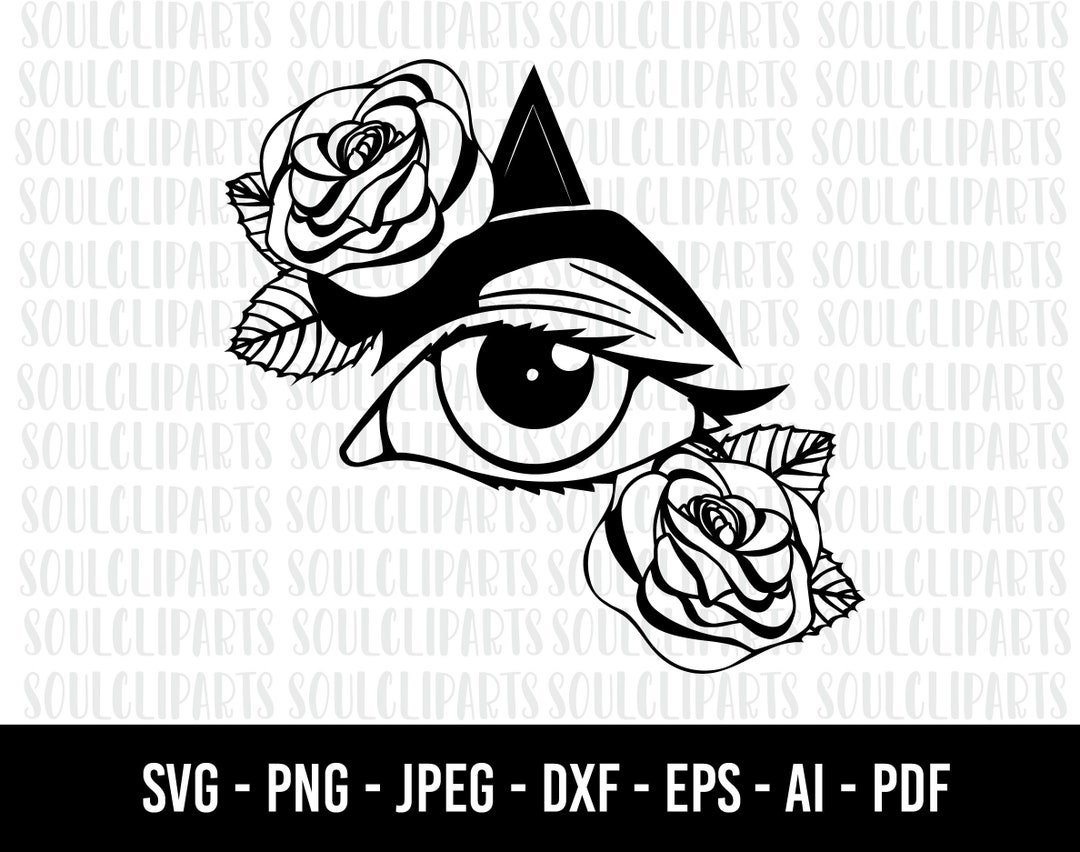 COD665 Flower Eye Svg, Floral Eyeball Svg, Floral Woman Eye Svg,girl ...