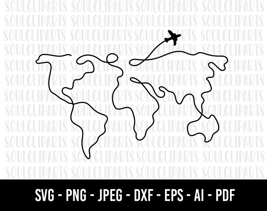 COD526-World Map SVG, World Map clipart, World Map Svg Cricut Cut File ...