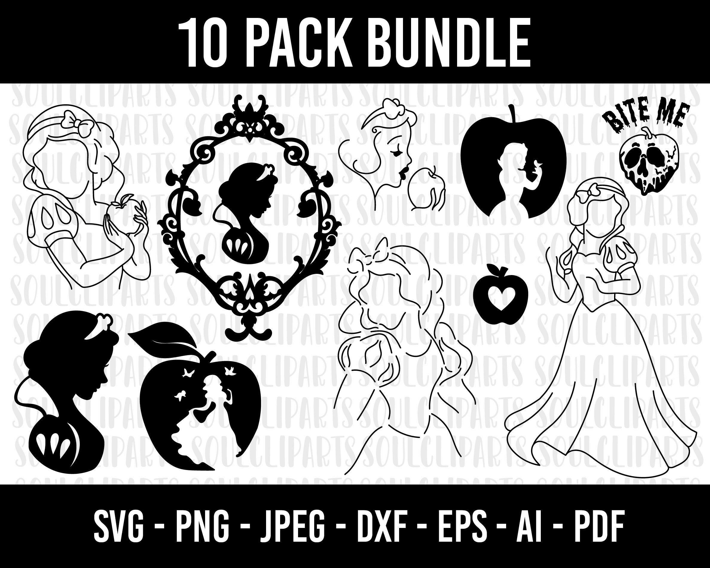 Disney Princess Clipart Black And White