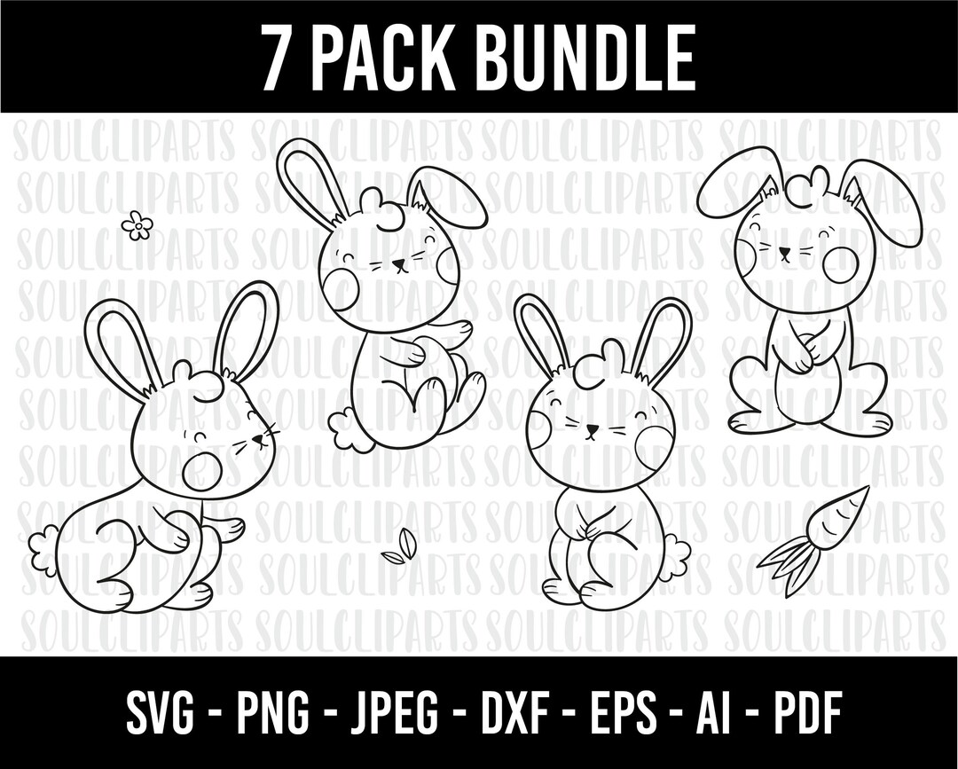 Cod755-easter Rabbit SVG, Easter Clipart, Easter Svg,rabbit Cut Files ...