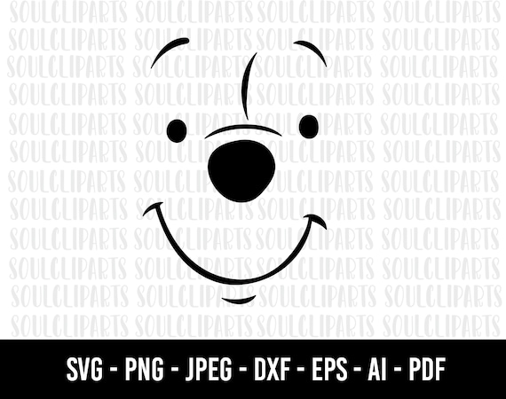 Winnie The Pooh Face Outline