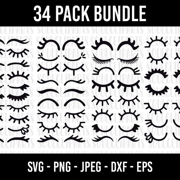Eyelashes Svg - Etsy