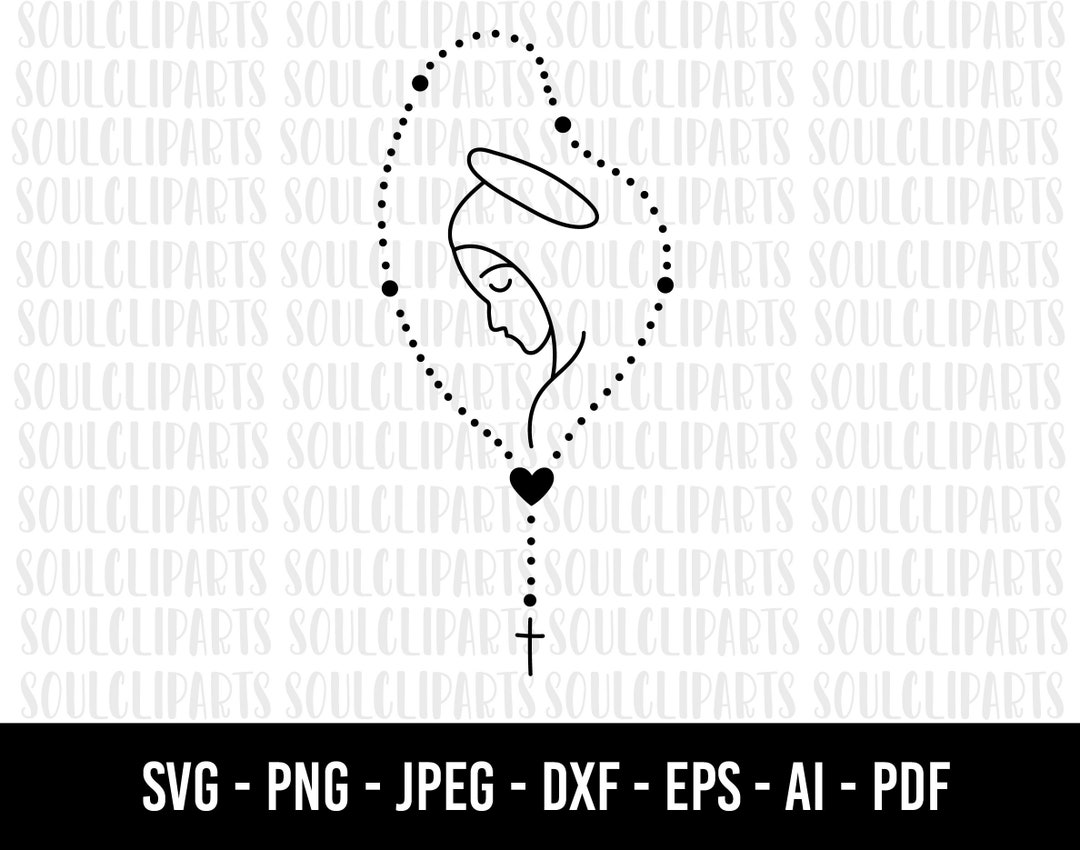 COD309 Rosary Catholic SVG, Religious SVG, Printable File, Rosary ...