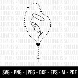COD309 Rosary Catholic SVG, Religious SVG, Printable File, Rosary ...