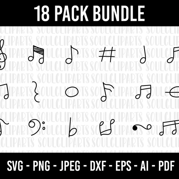 Music Notes Svg - Etsy