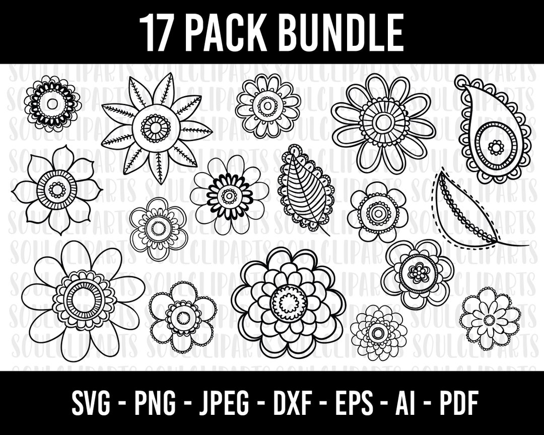 COD124 Flowers Lineart Svg Bundle/flower Bouquets Svg/line Art Svg ...