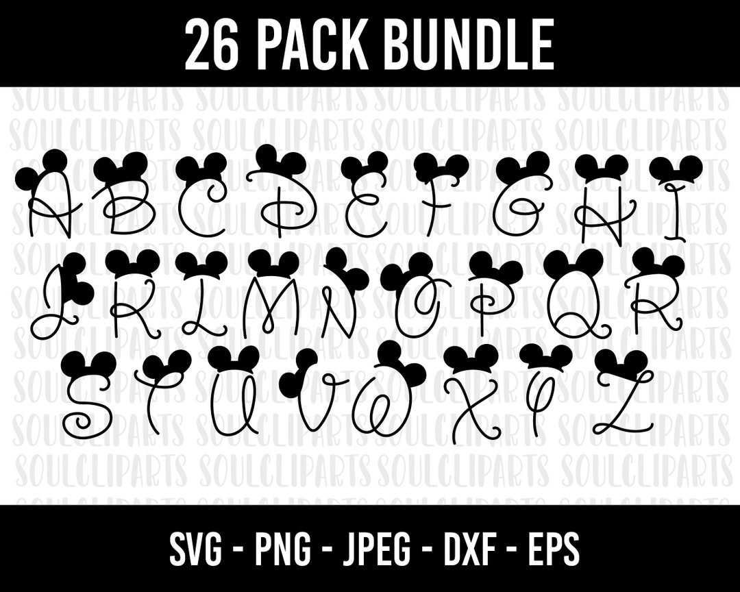 COD311 Mouse Alphabet SVG, Mouse Font SVG, Letters SVG, Customize Gift ...