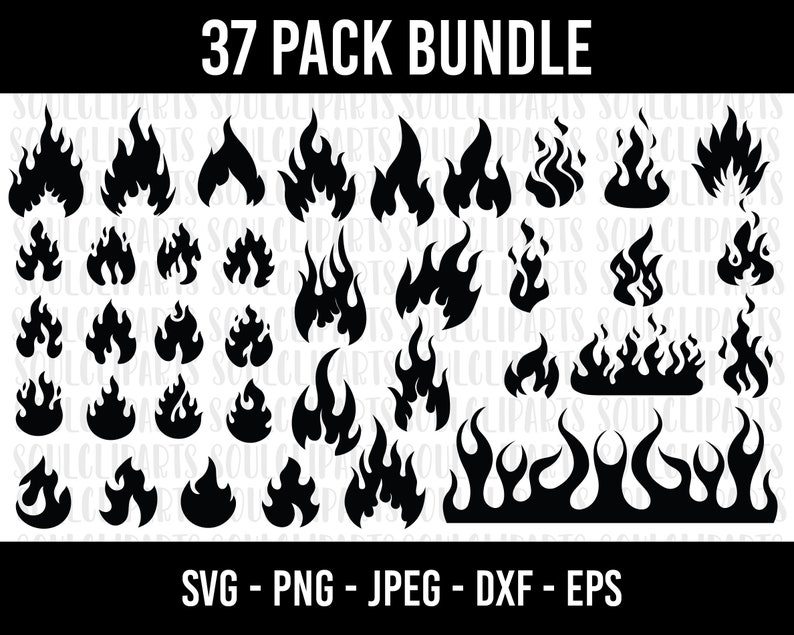 Cod218-flame SVG/ Fire SVG/ Fire Clipart/ Flames Cricut Files/ - Etsy