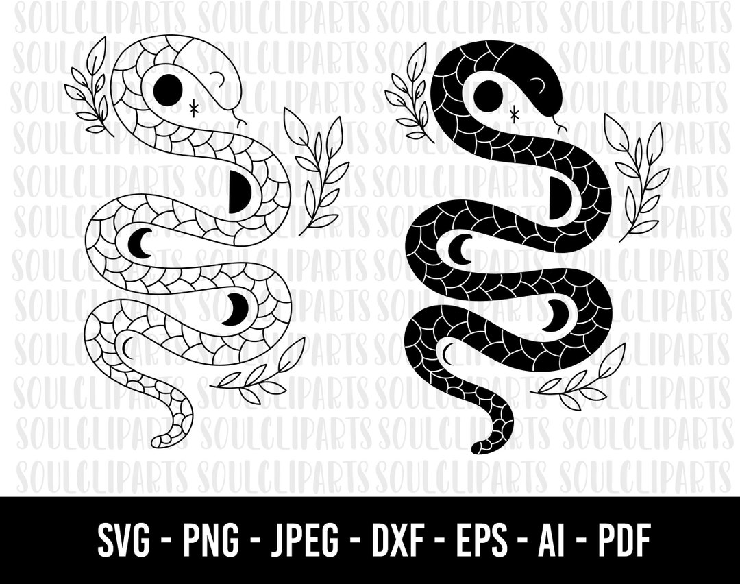 Cod90-snake SVG /snake Art /snake Clipart /silhouette/ Cricut Cut File ...