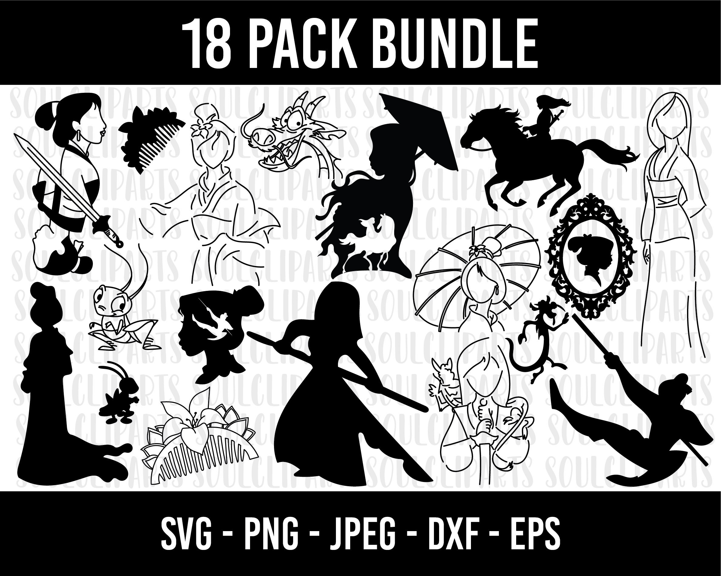 Mulan Fighting Silhouette