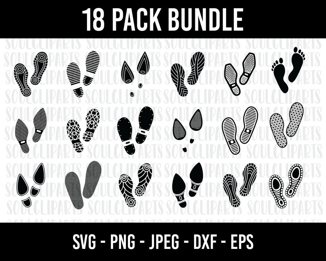 COD621 Foot Prints Svg, Shoe Print Svg, Shoe Bottom Svg, Baby Feet ...